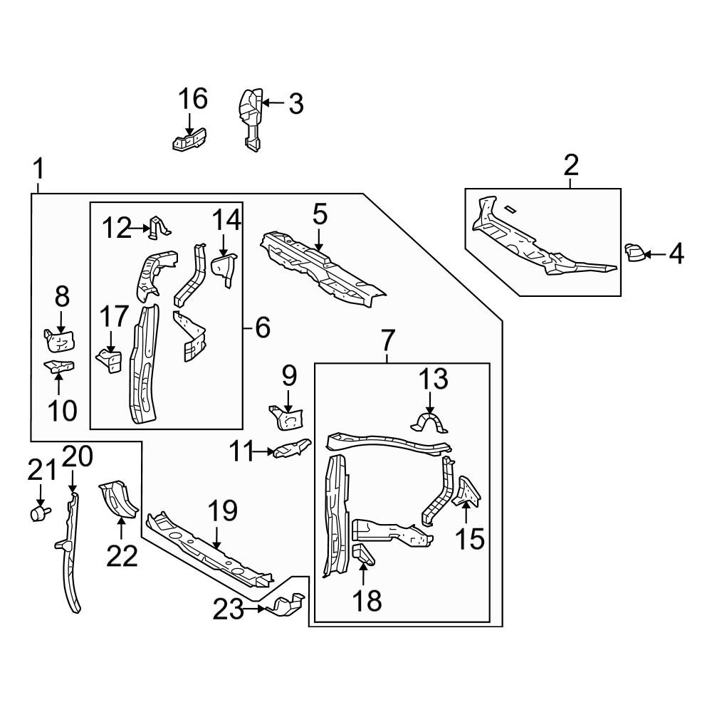 Toyota OE 532010E902 - Front Radiator Support Panel