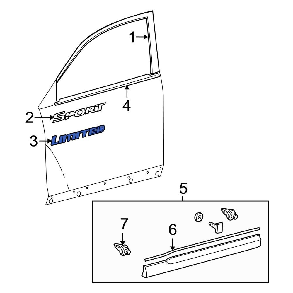 Toyota OE 7542748020 - Front Door Emblem