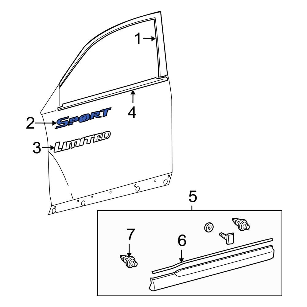 Toyota OE 7542748020 - Front Door Emblem