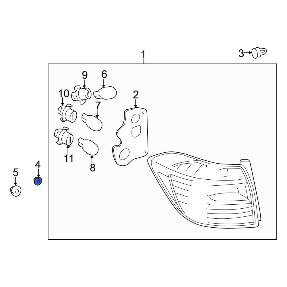 Toyota OE 768170E010 - Tail Light Clip