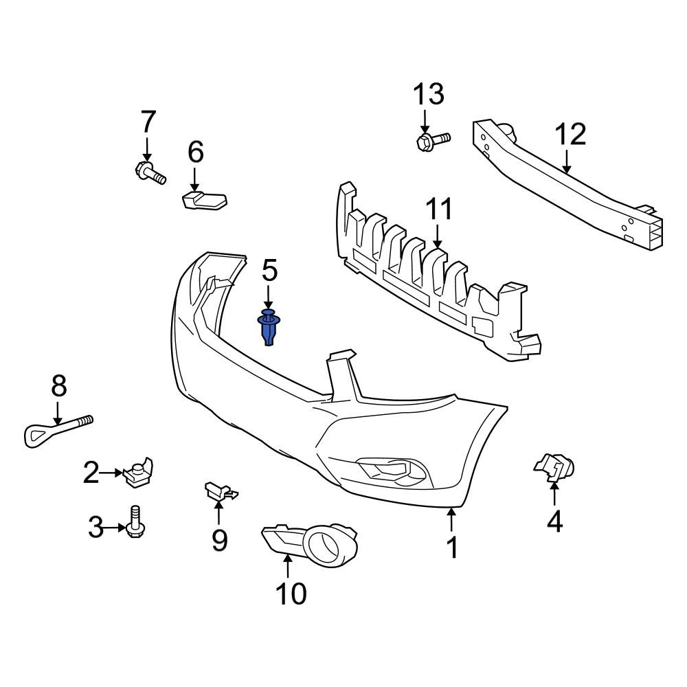 Toyota OE 5216102020 - Bumper Cover Retainer
