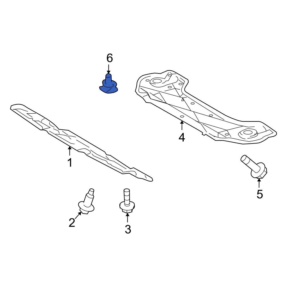 Toyota OE 514550E010 - Front Right Radiator Support Splash Shield Bolt