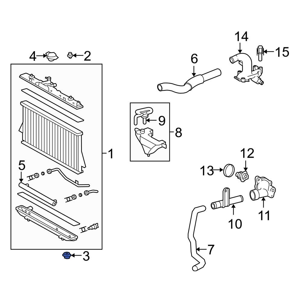 Toyota OE 165350A090 - Lower Radiator Insulator