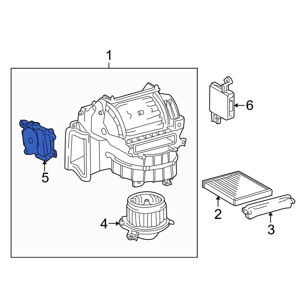 Toyota OE 8710633270 - HVAC Air Adjustment Control Motor