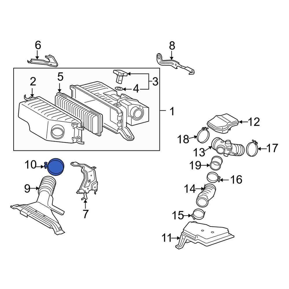 Toyota OE 9611110650 - Upper Engine Air Duct Clamp