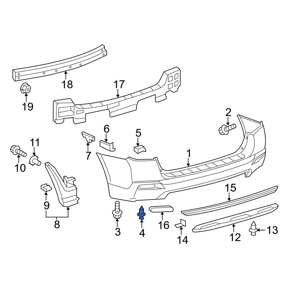 Toyota OE 5216102020 - Bumper Cover Retainer