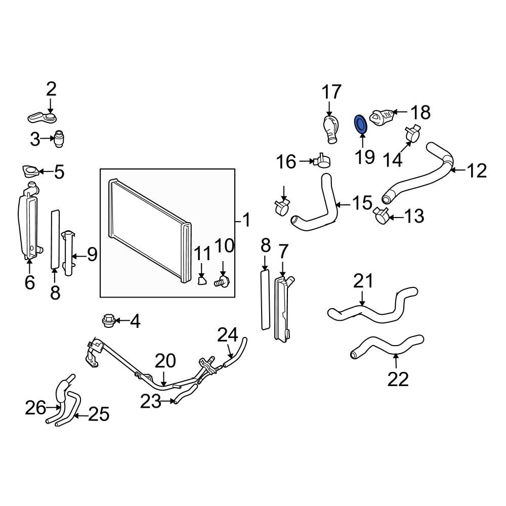 Toyota OE 1632562010 - Engine Coolant Water Inlet Gasket