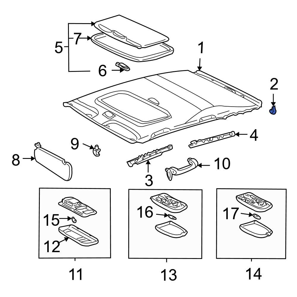 Toyota OE 9046705164B0 - Headliner Clip