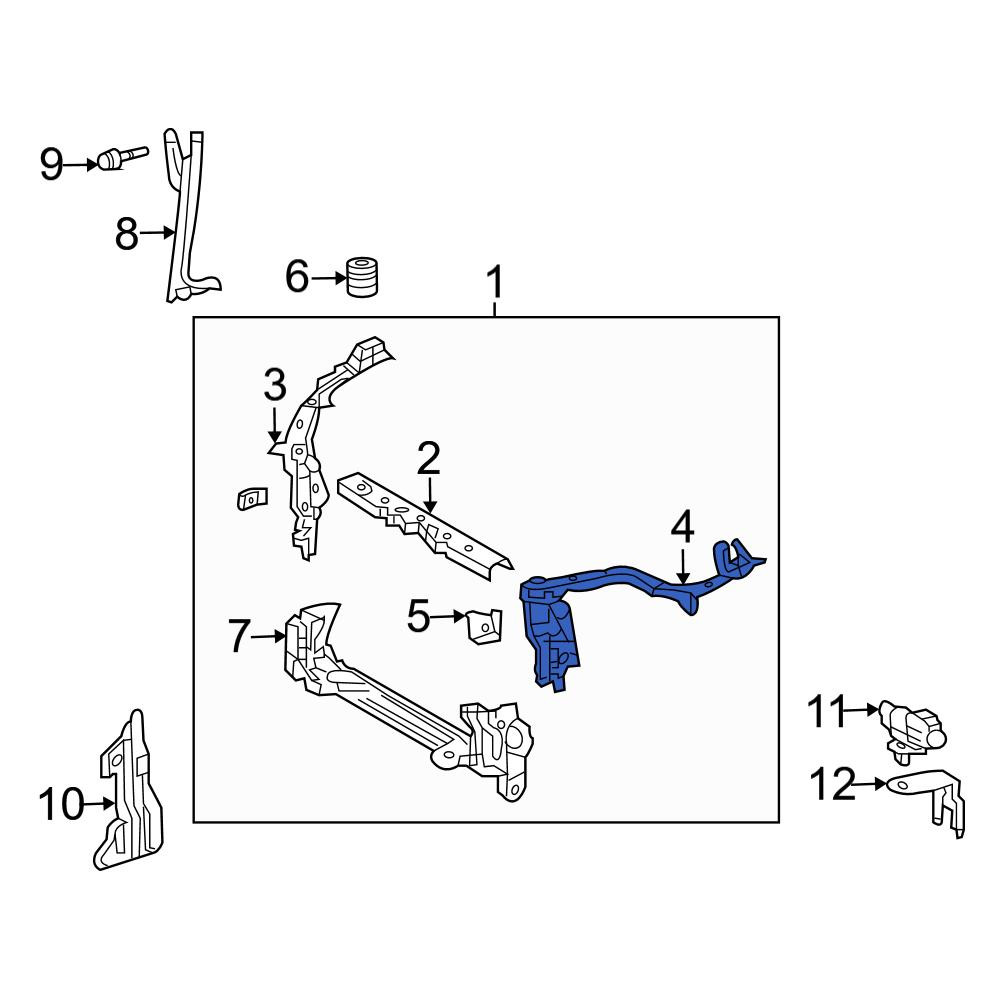 Toyota OE 5320302120 - Front Radiator Support Side Panel