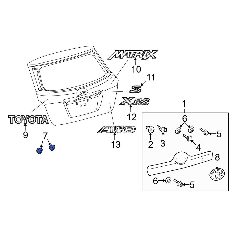 Toyota OE 9008017185 - Back Up Light Assembly Nut