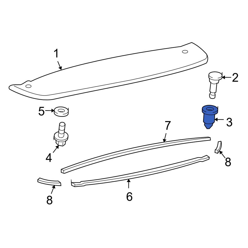 Toyota OE 768890E010 - Rear Spoiler Clip