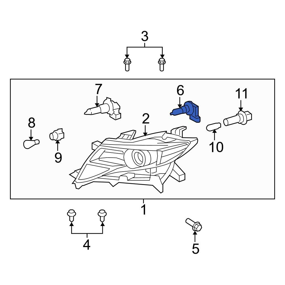 Toyota OE 90981AD001 - Headlight Bulb