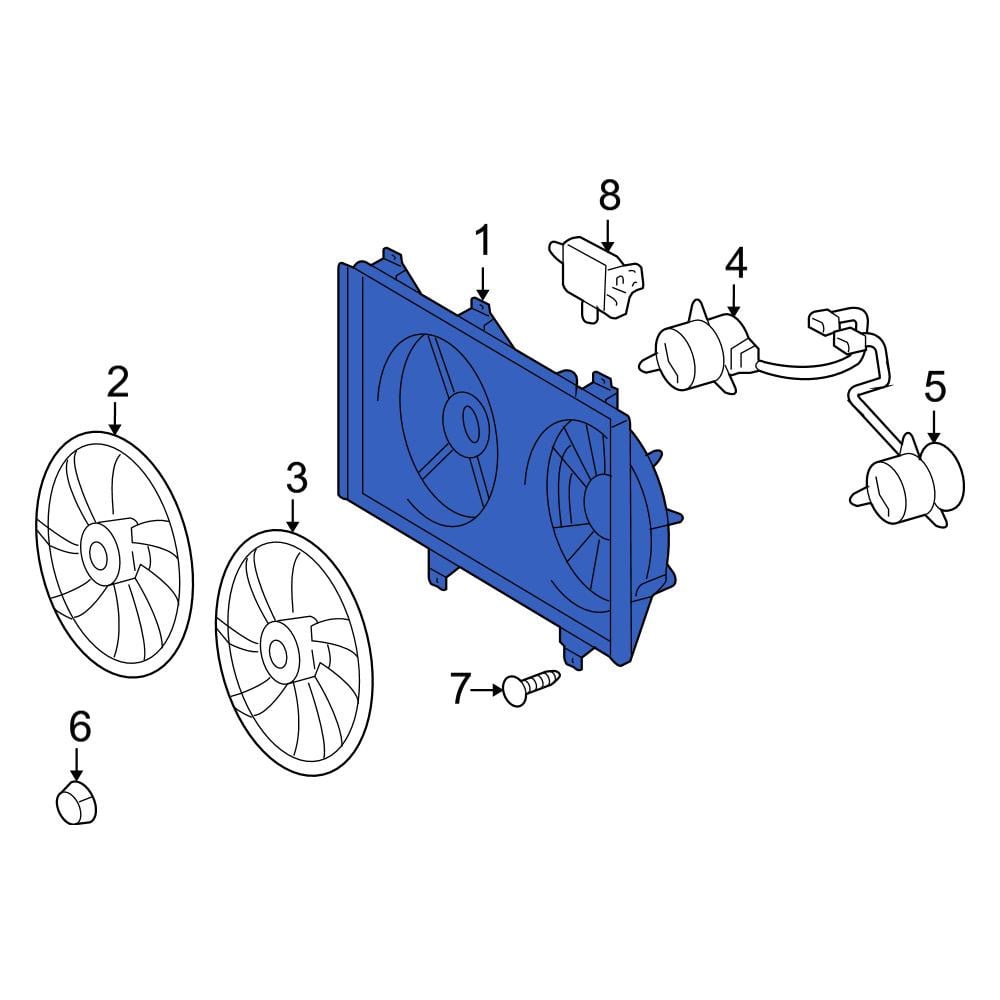 Toyota OE 16711AD010 - Engine Cooling Fan Shroud