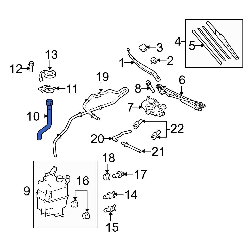 Toyota OE 8531942230 - Front Washer Fluid Reservoir Filler Pipe
