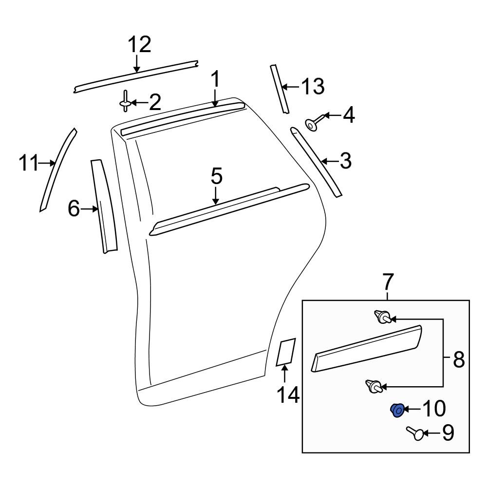 Toyota OE 9008017189 - Reflector Panel Nut