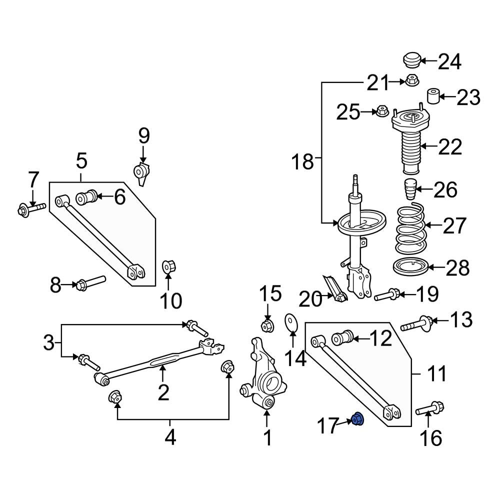 Toyota OE 9008017228 - Differential Housing Support Nut