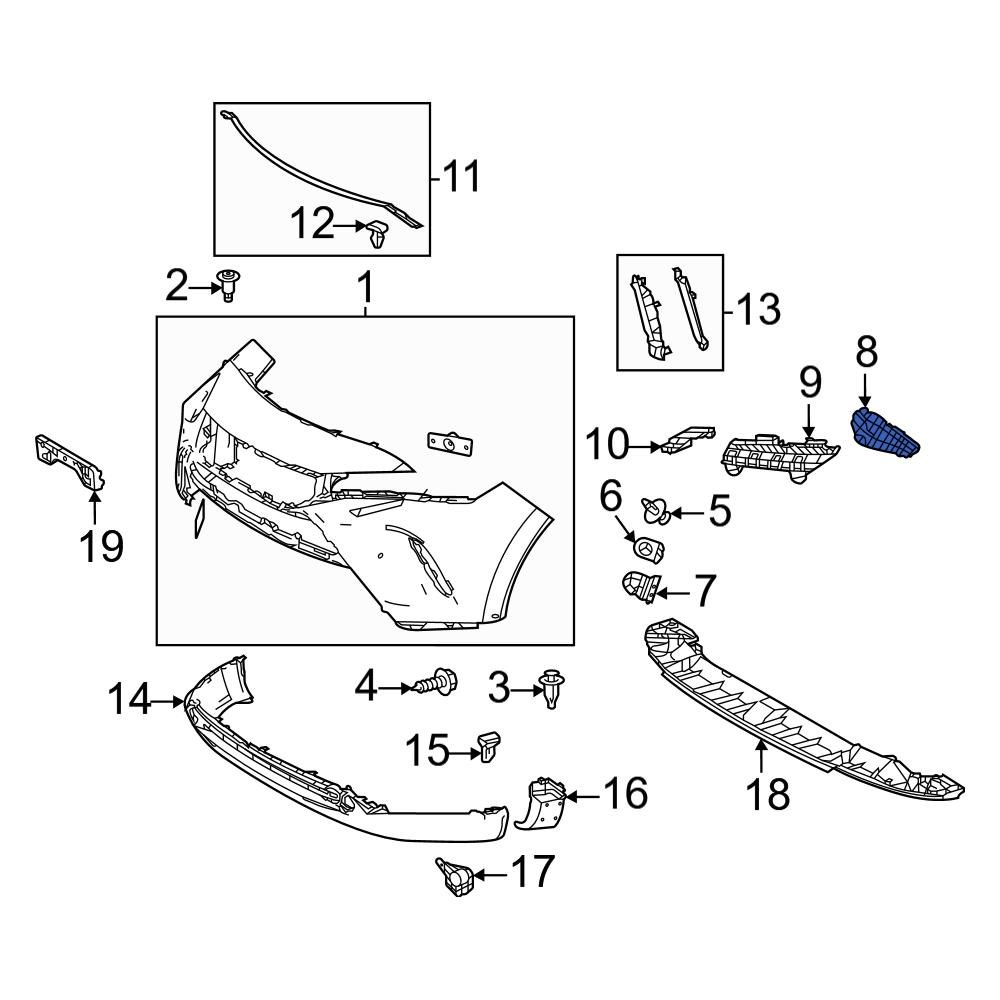 Toyota OE 5253648081 - Front Left Bumper Guide