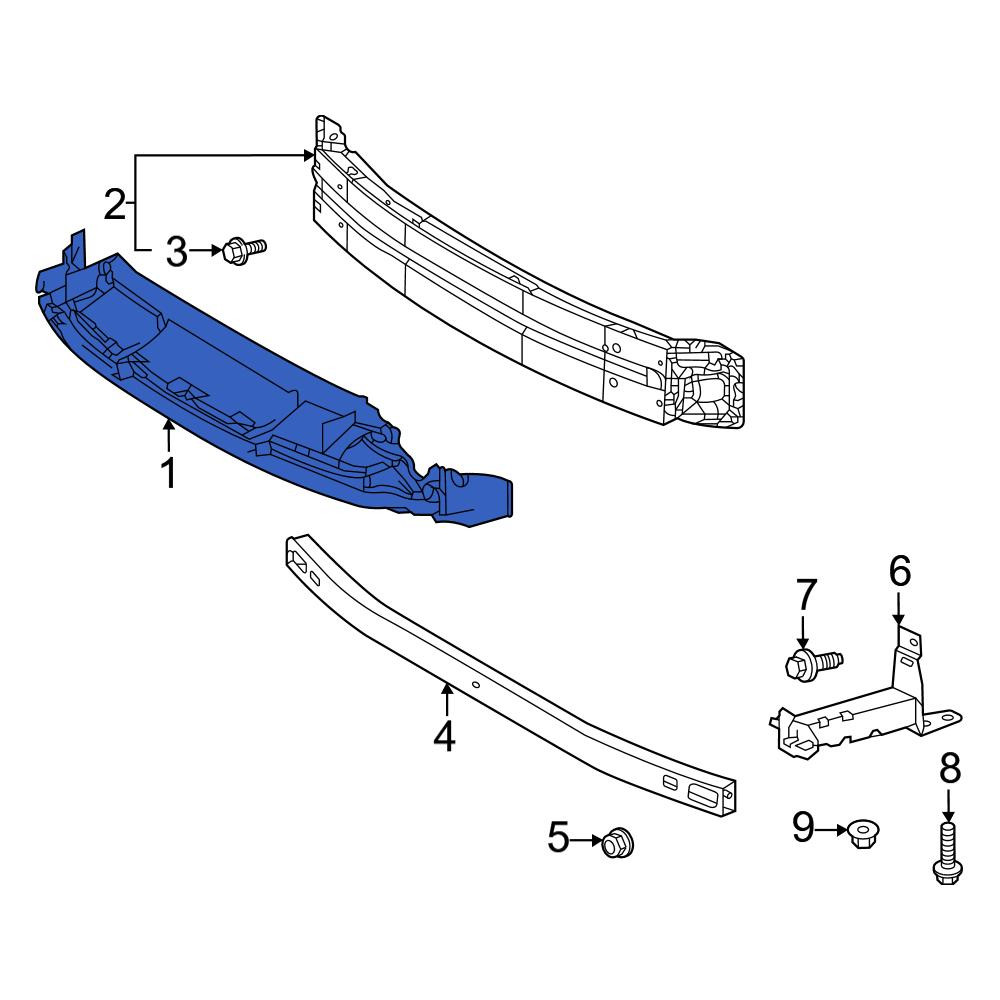 Toyota OE 5261448071 - Front Bumper Impact Absorber