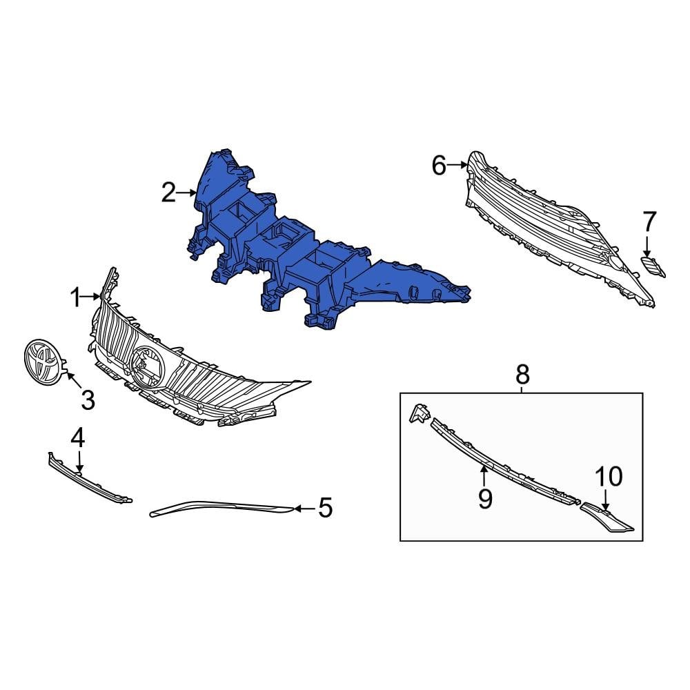 Toyota OE 5311548080 - Front Grille Reinforcement