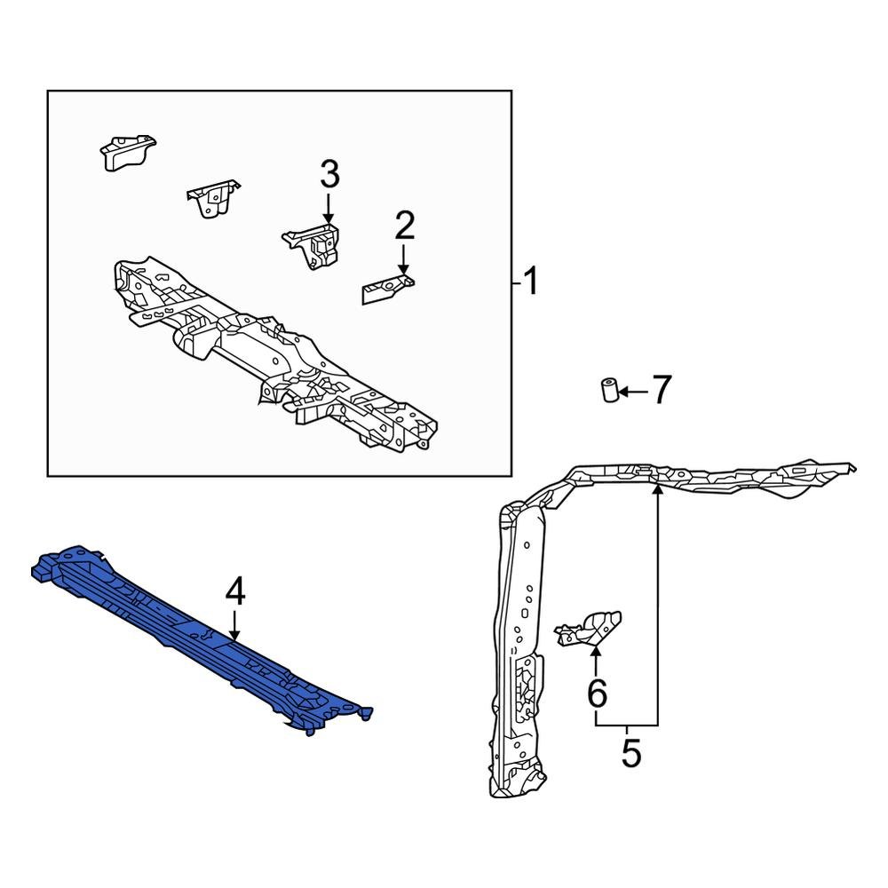 Toyota OE 571040R050 - Front Lower Radiator Support Tie Bar