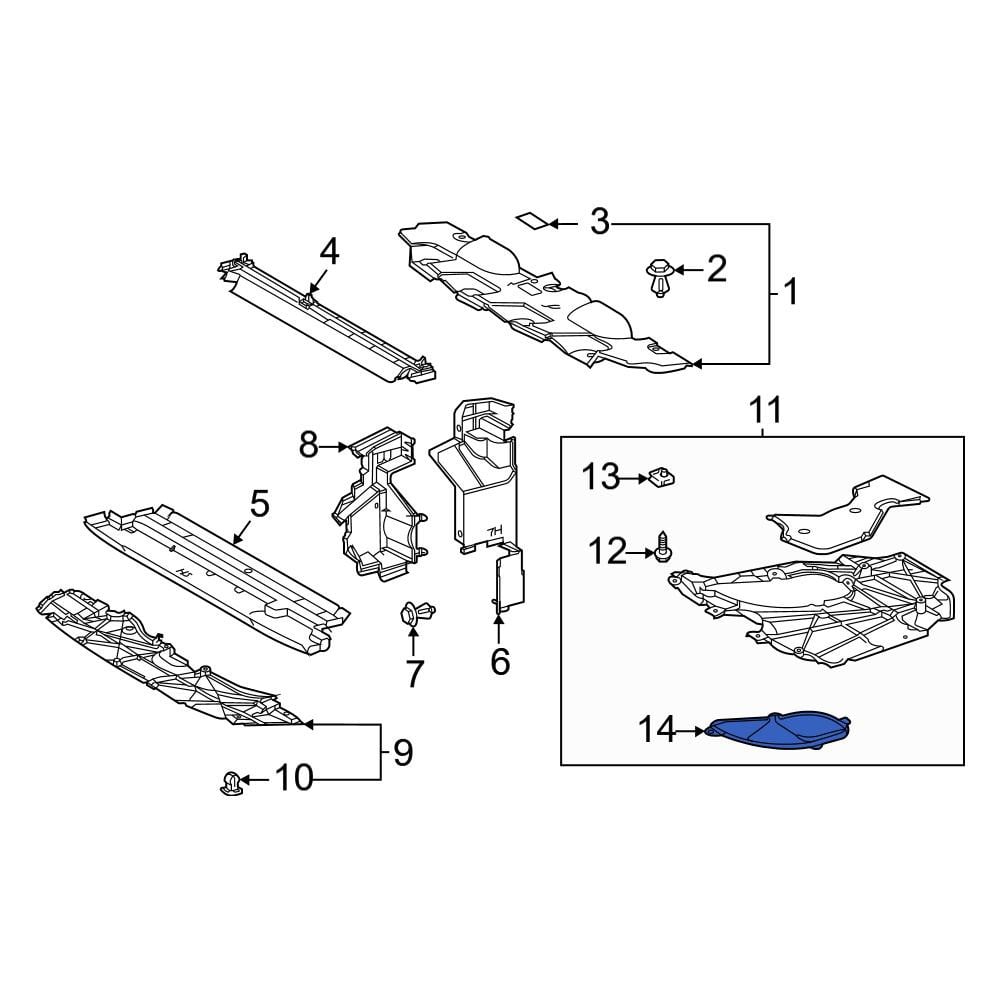 Toyota OE 5144742080 - Front Engine Oil Drain Plug Access Cover