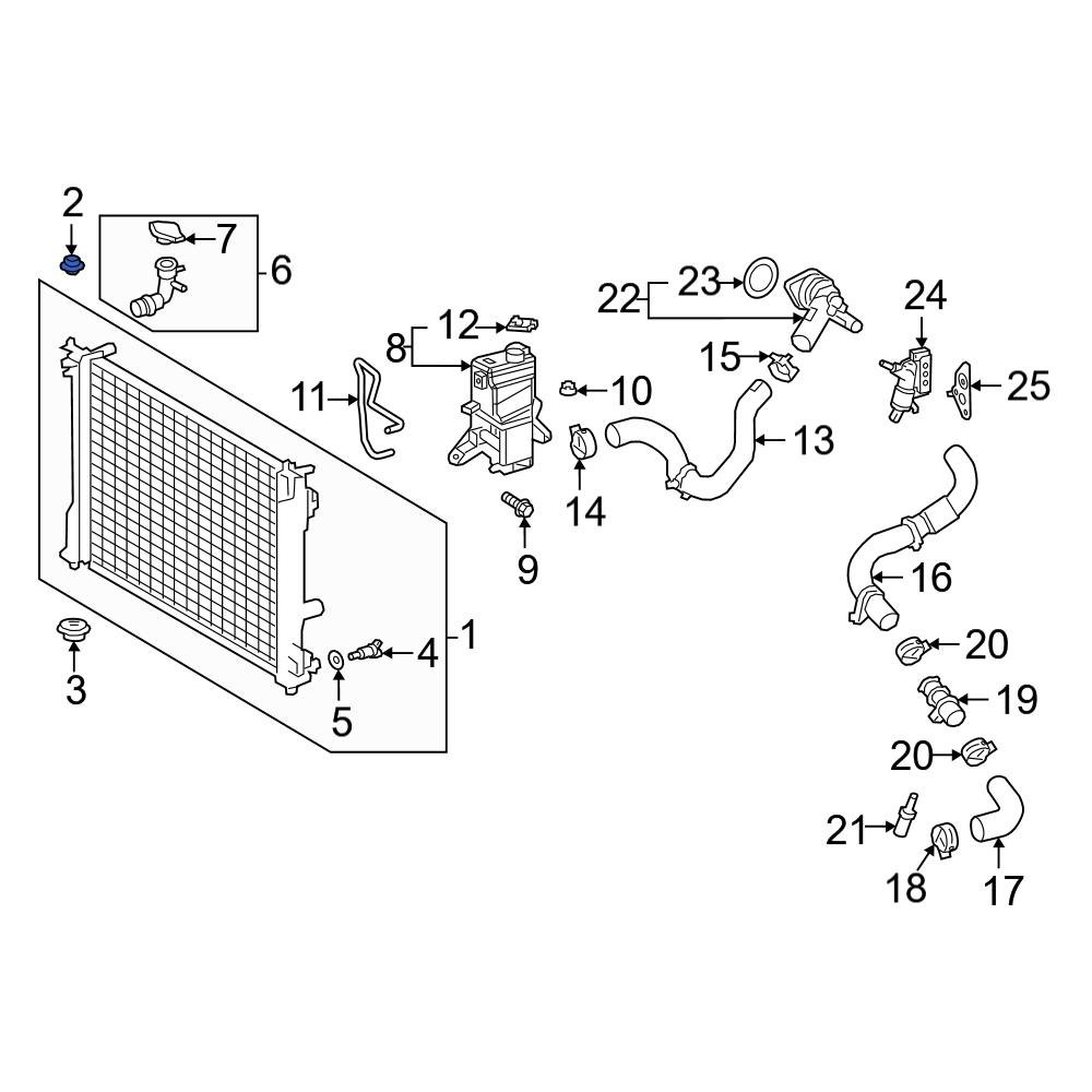 Toyota OE 16523F0020 - Upper Radiator Insulator
