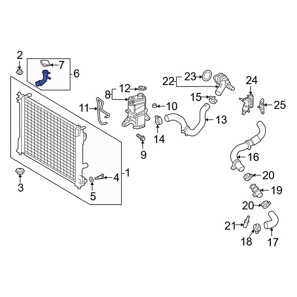 Toyota OE 16897F0040 - Engine Coolant Filler Neck