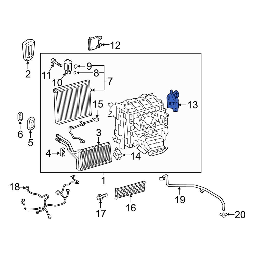 Toyota OE 871060E110 - Left HVAC Blend Door Actuator