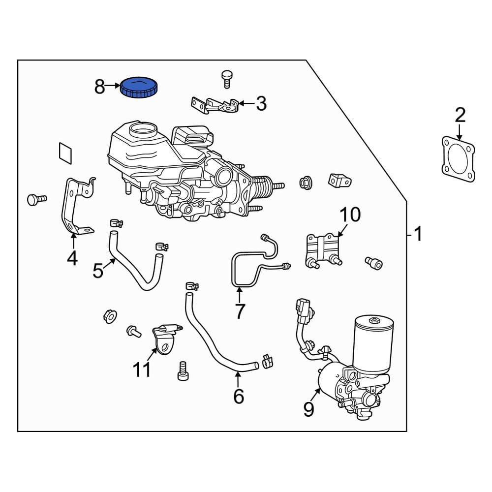 Toyota OE 4723047090 - Brake Master Cylinder Reservoir Cap