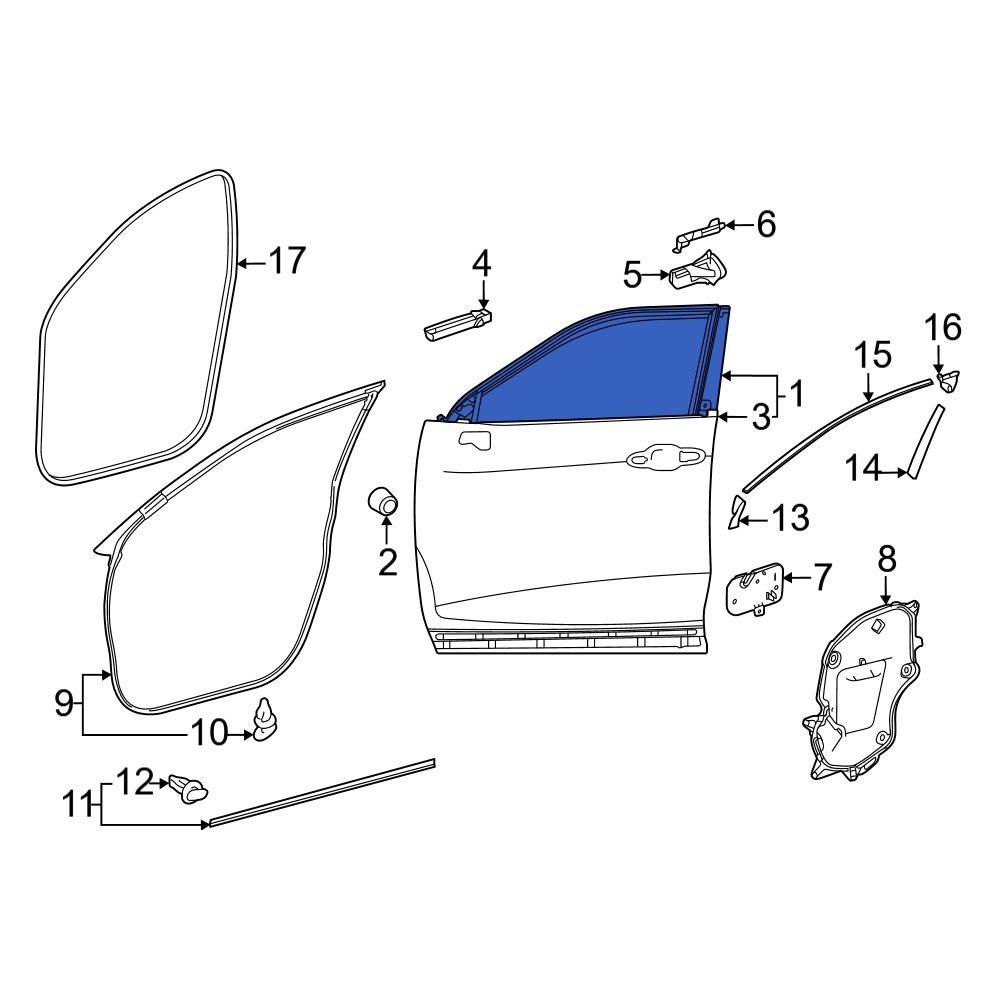 Toyota OE 6700248181 - Front Left Door Shell