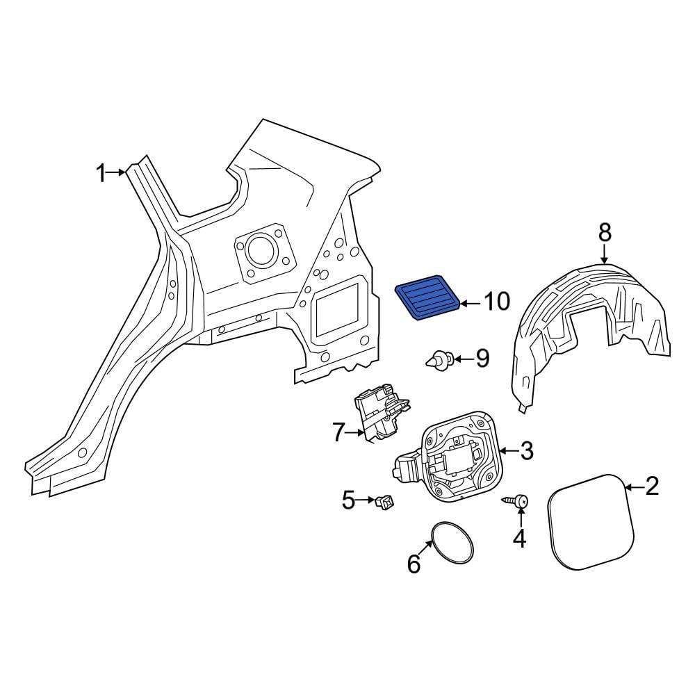 Toyota OE 629400R030 - Rear Left Quarter Panel Vent