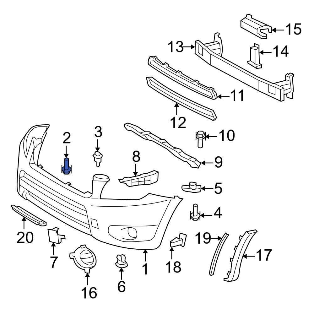 Toyota OE 9011906565 - Front Bumper Cover Bolt