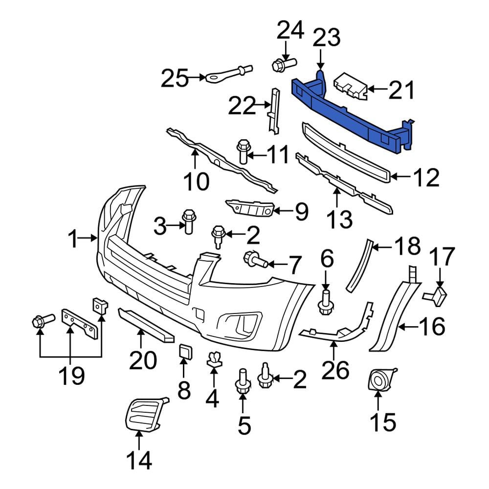 Toyota OE 5202142082 - Front Bumper Cover Reinforcement