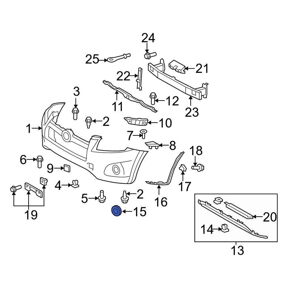 Toyota OE 521280R030 - Front Left Fog Light Trim