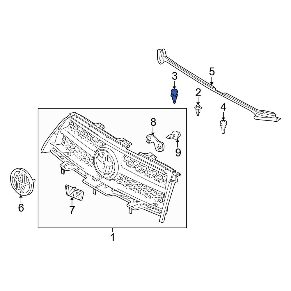 Toyota OE 533840R010 - Grille Insulator