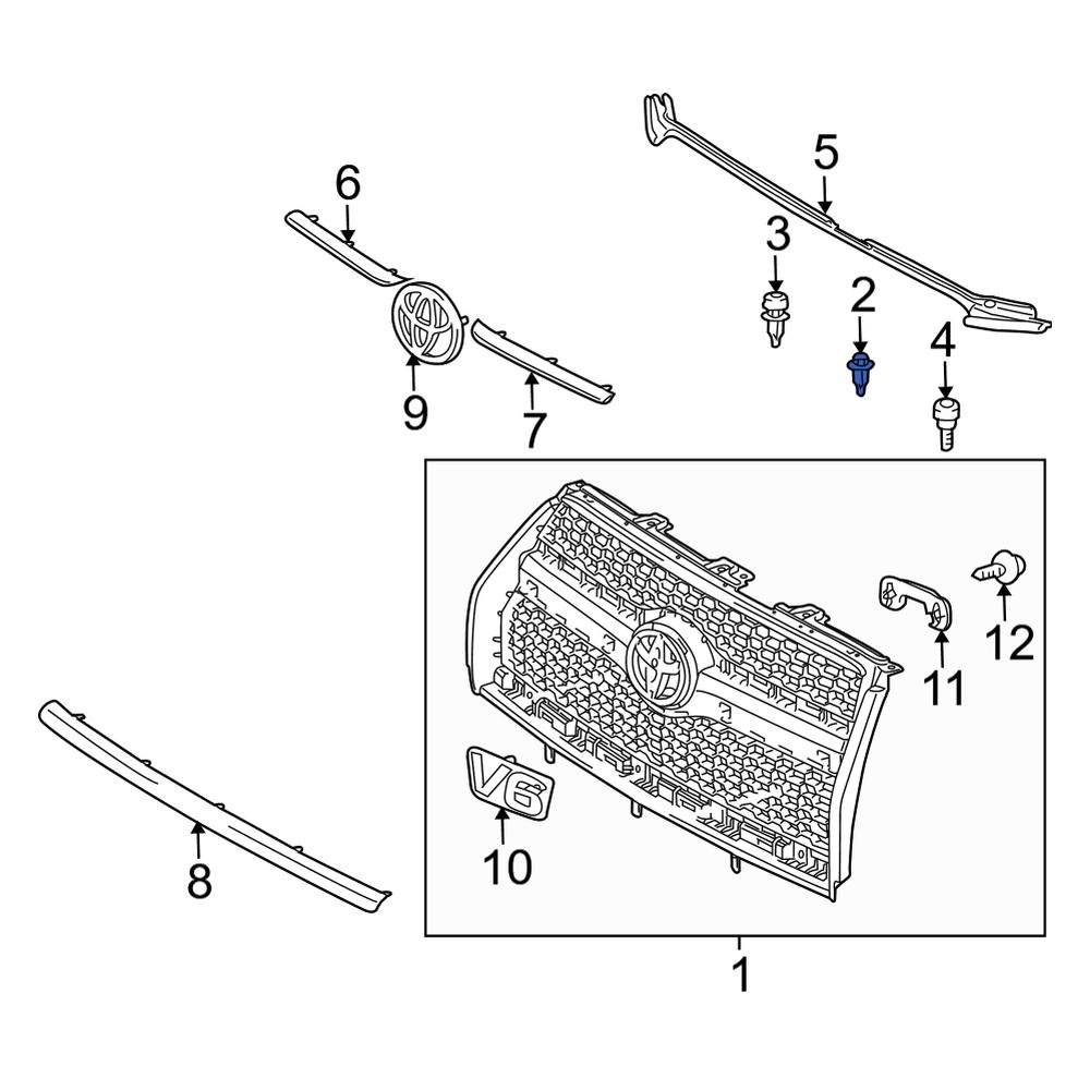 Toyota OE 5216102020 - Bumper Cover Retainer