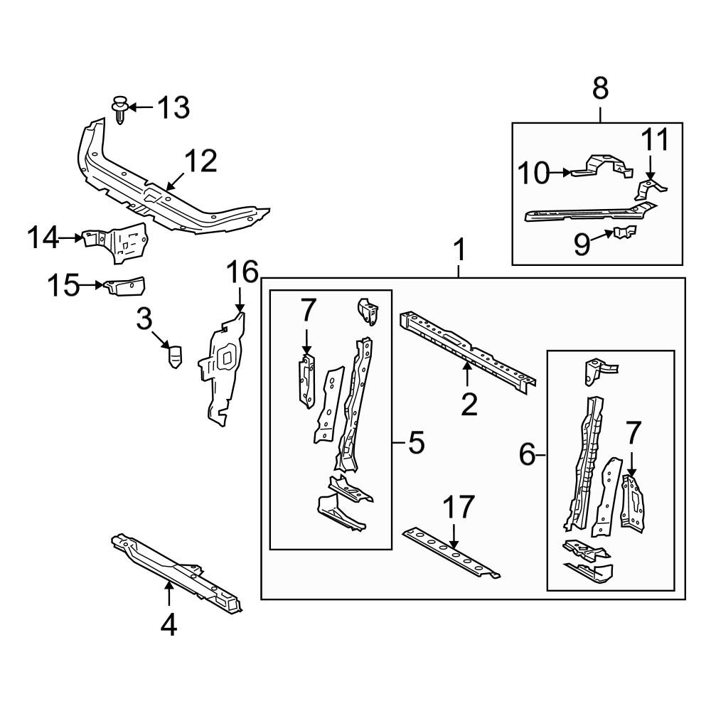 Toyota OE 532050R010 - Front Radiator Support Panel