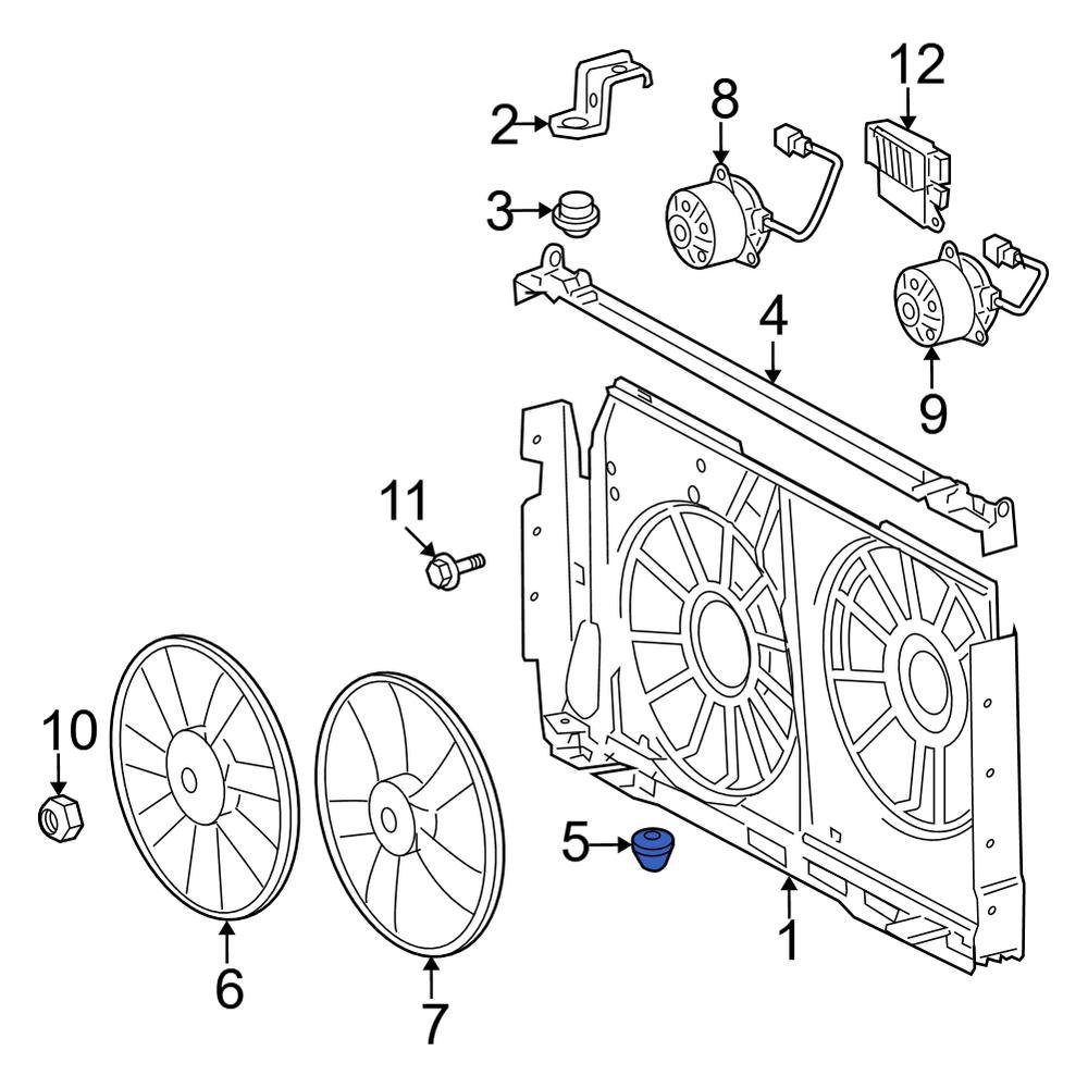 Toyota OE 165350A090 - Lower Radiator Insulator