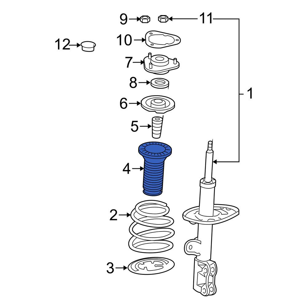 Toyota OE 481570R010 - Suspension Strut Bellows