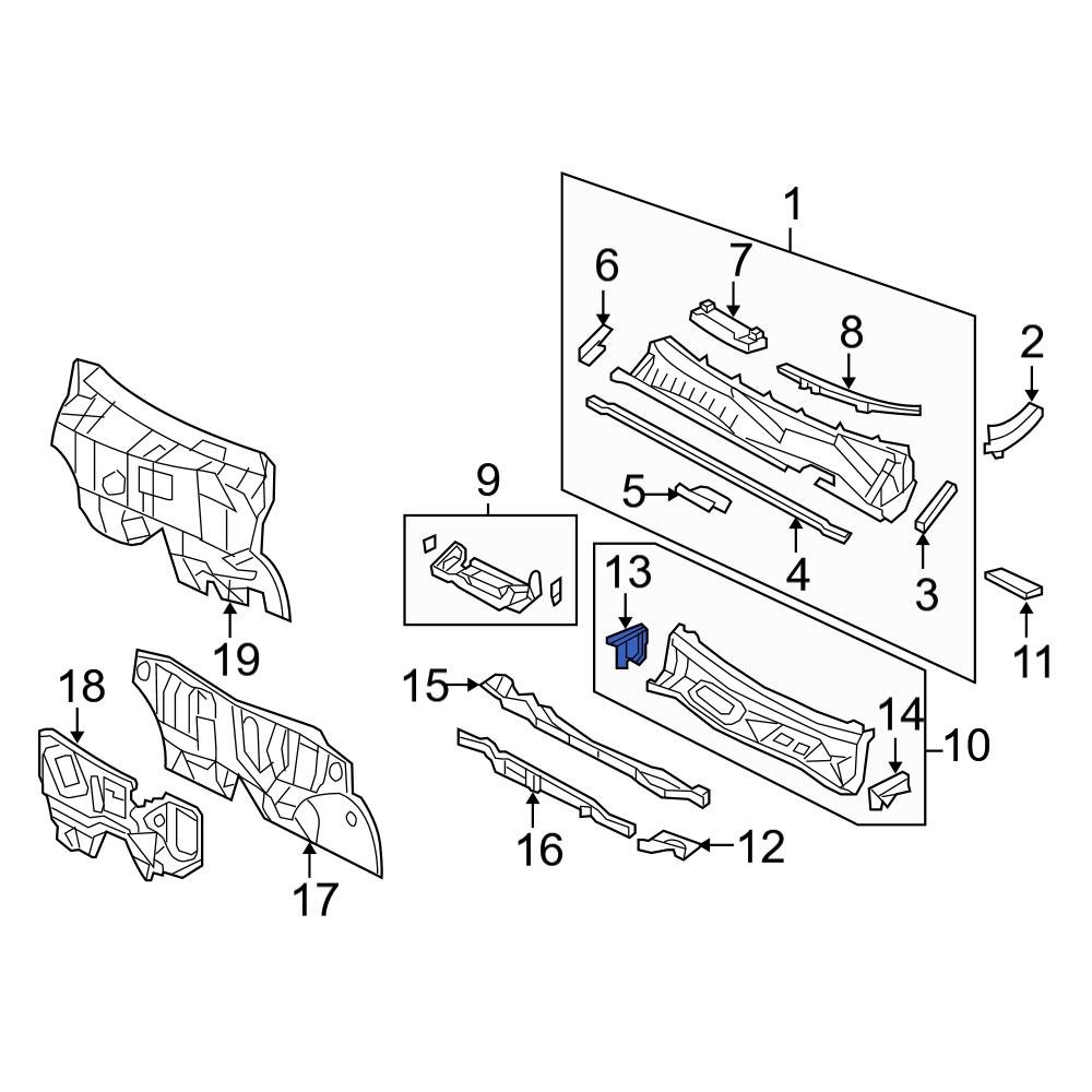 Toyota OE 557170R010 - Right Cowl Side Panel