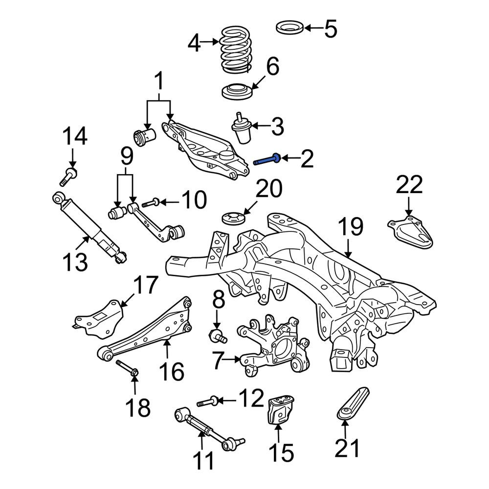 Toyota OE 90119A0328 - Rear Lower Suspension Control Arm Bolt