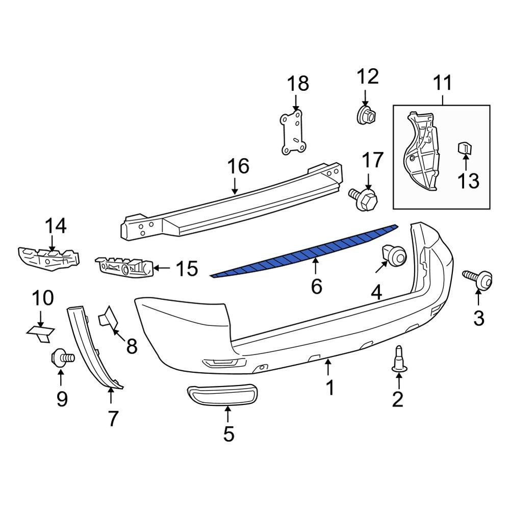 Toyota OE 5258142030 - Rear Bumper Step Pad