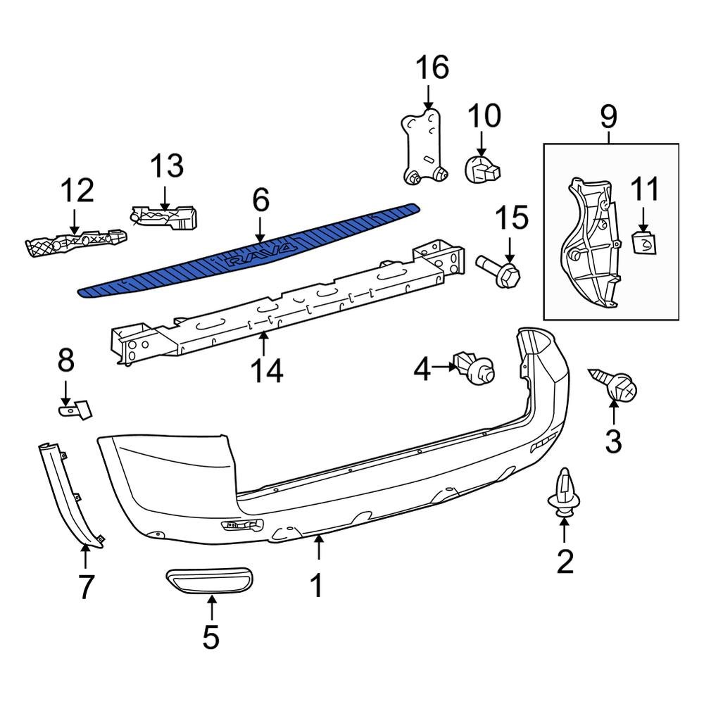 Toyota OE 5258142030 - Rear Bumper Step Pad