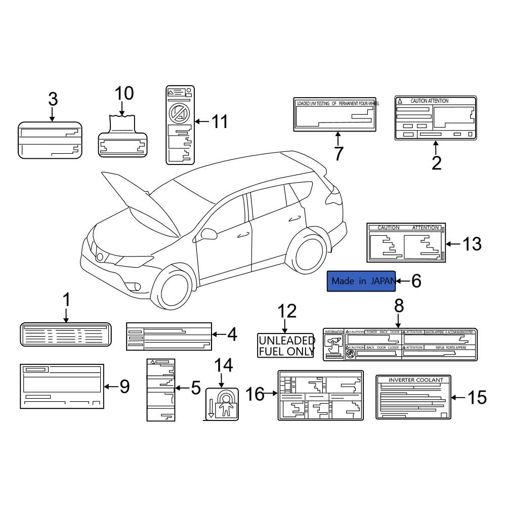 Toyota OE 112850V011 - Engine Decal