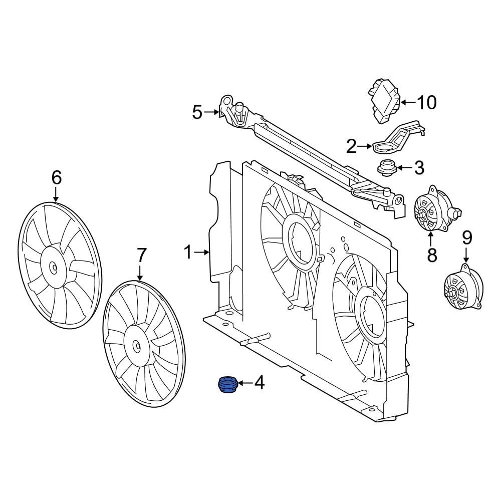 Toyota OE 165350V010 - Lower Radiator Insulator