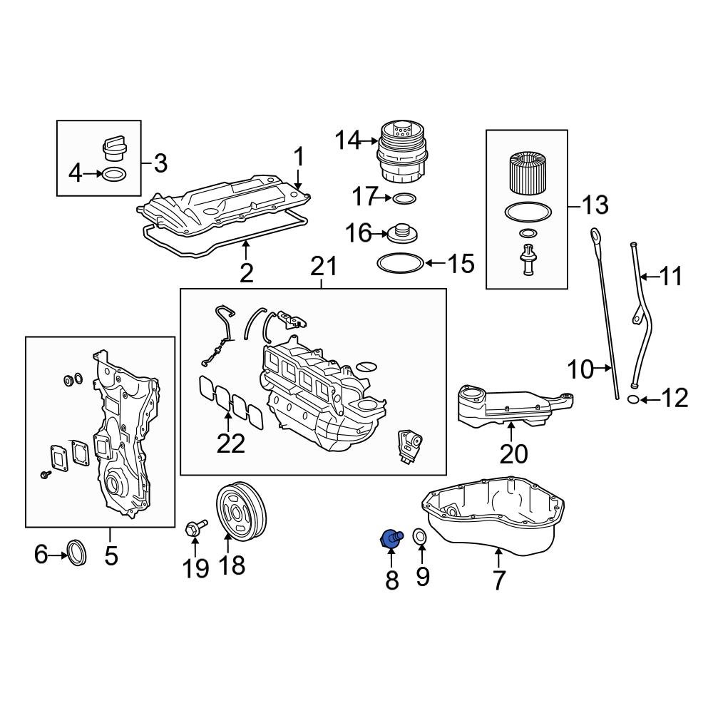 Toyota OE 9034112012 - Engine Oil Drain Plug