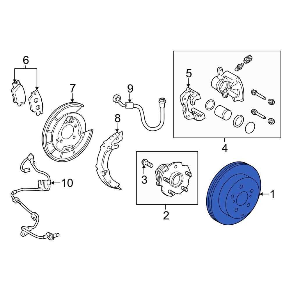 Toyota OE 4243142060 - Rear Disc Brake Rotor