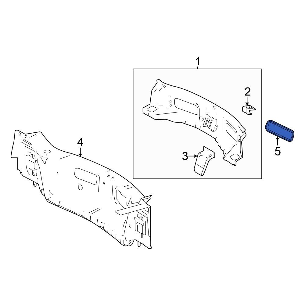 Toyota OE 6294012180 - Rear Quarter Panel Air Vent Grille