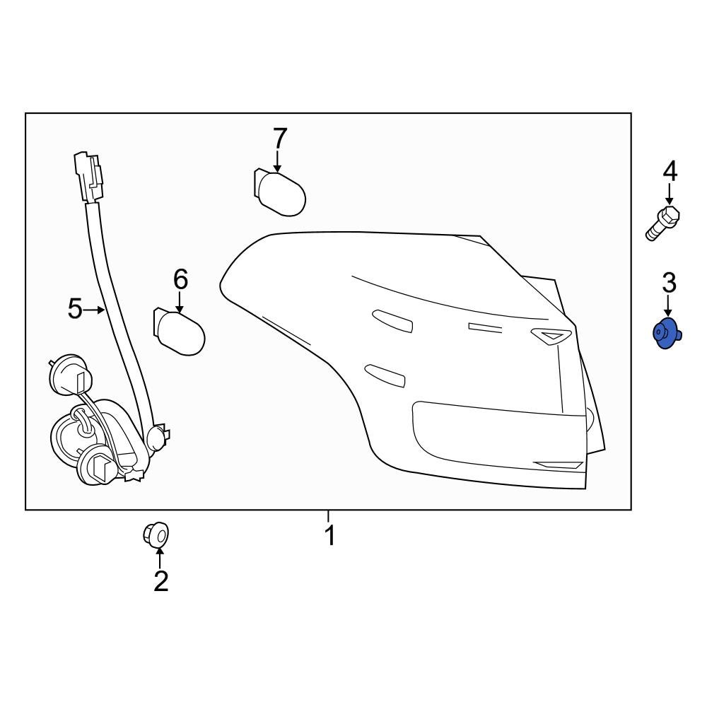 Toyota OE 8149660010 - Inner Tail Light Clip