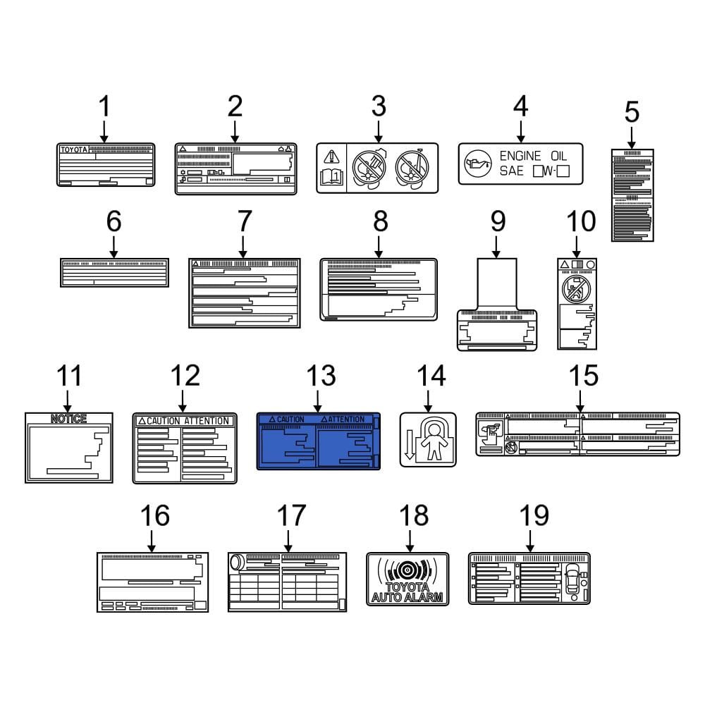 Toyota OE 426610R330 - Tire Information Label